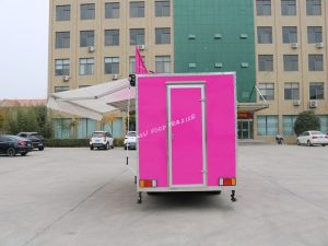 Customized 4.5m pink food trailer - Honlu food trailer
