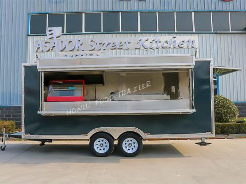 Customized 5M street kitchen trailer - Honlu food trailer