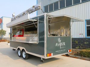 Customized 5M street kitchen trailer - Honlu food trailer