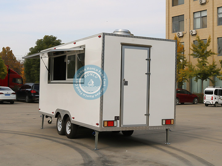 5m White Food Trailer Customized Food Trailer Sizes Food Trucks for ...