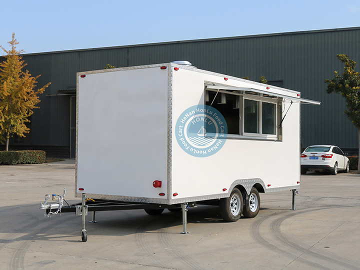 5m White Food Trailer Customized Food Trailer Sizes Food Trucks for ...