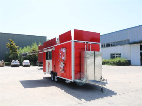 18ft Container Food Trailer With Awning - Honlu Food Trailer