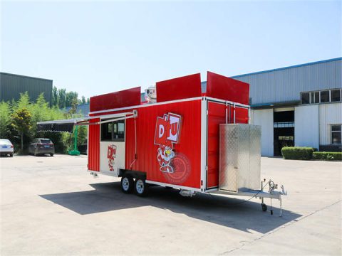 18ft Container Food Trailer With Awning - Honlu Food Trailer