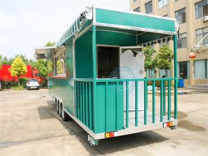 28ft Food Trailer with Porch and Cold Storage - Honlu food trailer