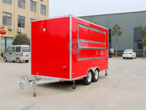 4m Red Food Trailer from China Food Trailer Manufacturer