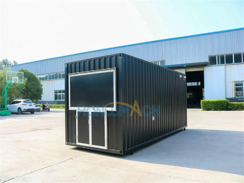 18ft Shipping Container Restaurant With Wooden Slats from China - Honlu