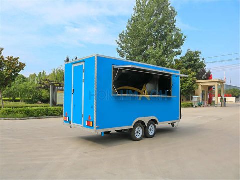 16ft Blue Food Truck French Polynesia - Honlu Food Trailer