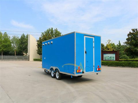 16ft Blue Food Truck French Polynesia - Honlu Food Trailer