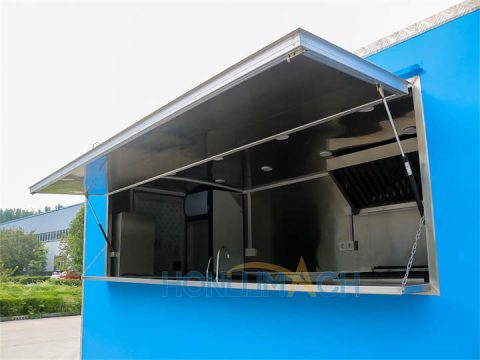 16ft Blue Food Truck French Polynesia - Honlu Food Trailer