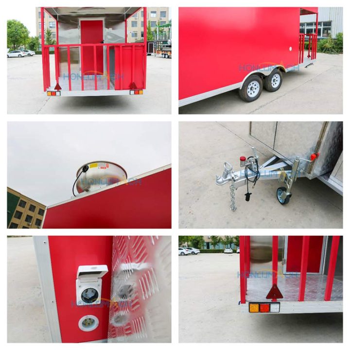 18.7ft Concession Trailer With Porch From China - Honlu Food Trailer