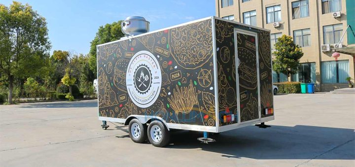 13ft Mobile Fast Food Cart For Sale - Honlu Food Trailer China