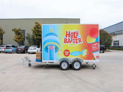 12ft Ice Cream Concession Trailer For A Canadian Customer - Honlu