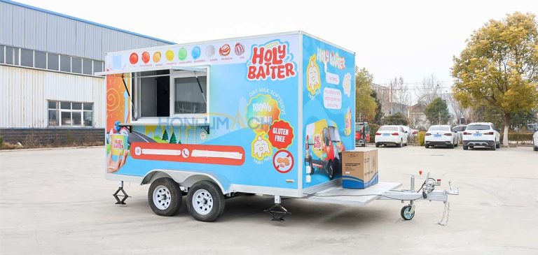 12ft Ice Cream Concession Trailer For A Canadian Customer - Honlu