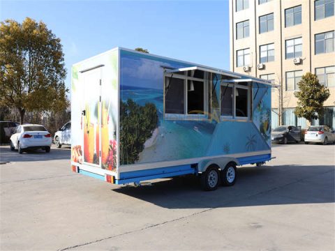 18.7ft Food Trailer For A Customer From French Polynesia - Honlu